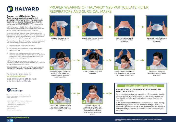 Proper Wearing of Halyard* N95 Particulate Filter Respirators and ... Proper Wearing of Halyard* N95 Particulate Filter Respirators and ...
